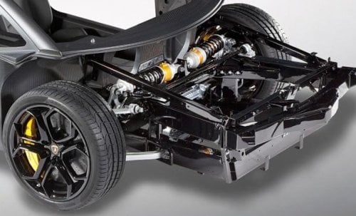 An up-close look at the suspension of the Lamborghini Aventador LP700-4 ...